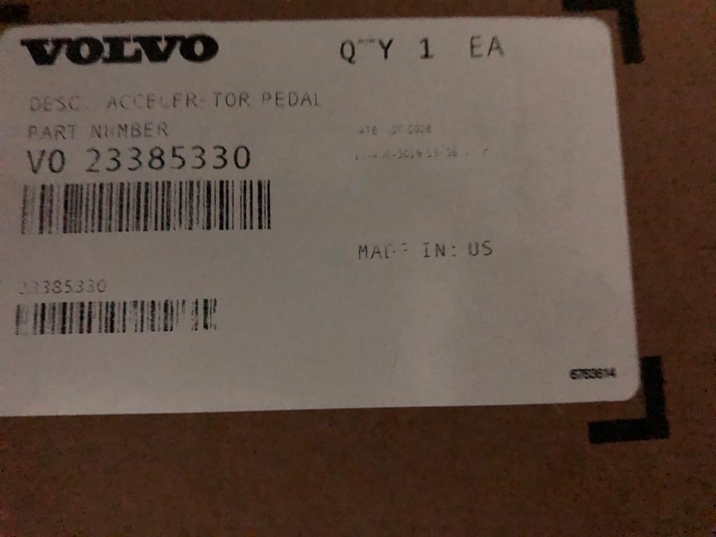 Pedal acelerador VOLVO. Referencia 23385330 | Scaortiz, lo primero ...